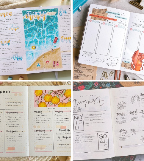 August Weekly Bullet Journal Spread Ideas | Planner Bujo | May ...