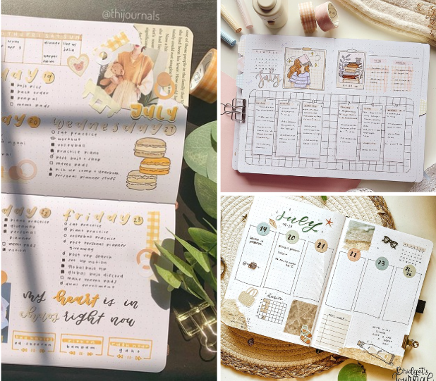 Bullet Journal Weekly Spreads Ideas for a Productive July | Planner ...