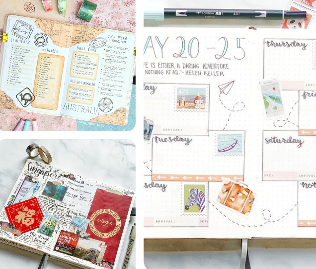 Discover the World Travel Inspired Bullet Journal Ideas | Planner Bujo ...