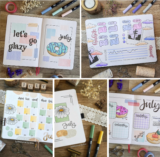 July Bullet Journal Theme Ideas (P4) | Planner Bujo | May: Beautiful ...