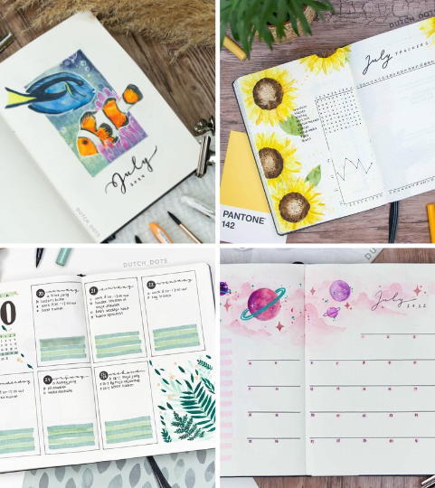 July Bullet Journal Theme Ideas (P6) | Planner Bujo | May: Beautiful ...