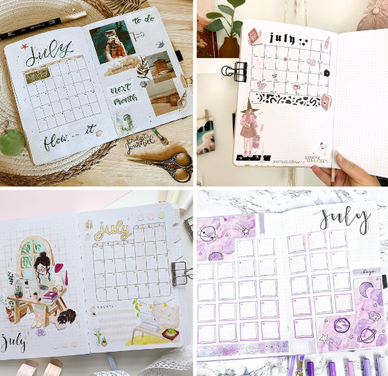 July Monthly Log Inspirations: Creative Bullet Journal Spreads ...
