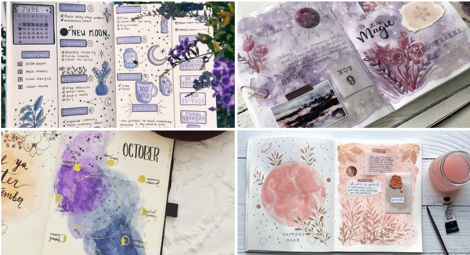 Stellar Journal: Infusing Your Bujo With Moon Designs | Planner Bujo ...